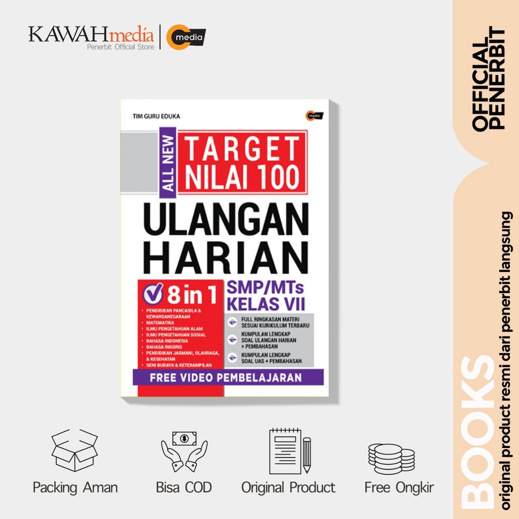 Jual Buku Penunjang Pelajaran - All New Target Nilai 100 Ulangan Harian SMP/MTS Kelas VII ...