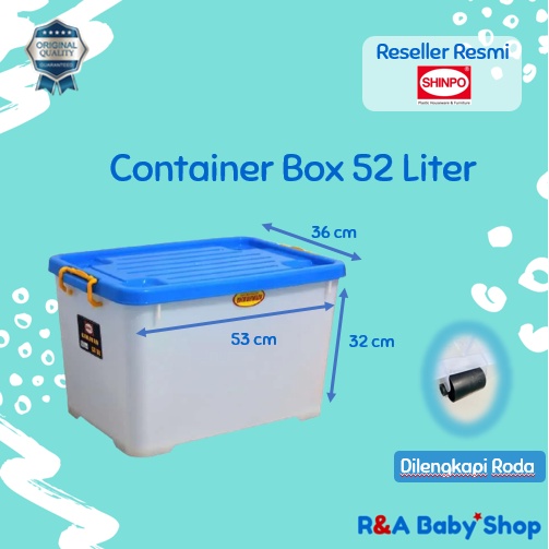 Jual 52L Shinpo Kotak Kontainer Container Kontener Storage Tempat ...