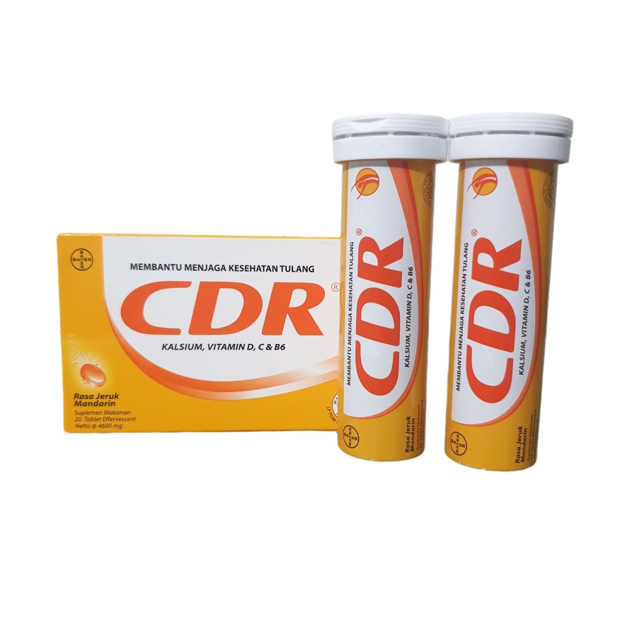 Jual CDR VITAMIN D, C, B6 & KALSIUM TABLET EFFERVESCENT ISI 20 TAB ...
