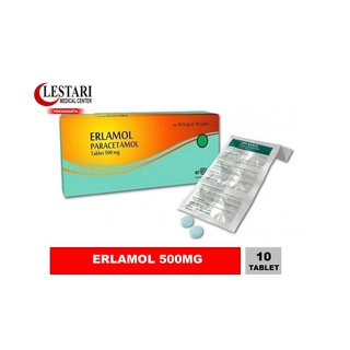 Jual Erlamol Paracetamol 500mg / 1 Strip / 10 Tablet | Shopee Indonesia