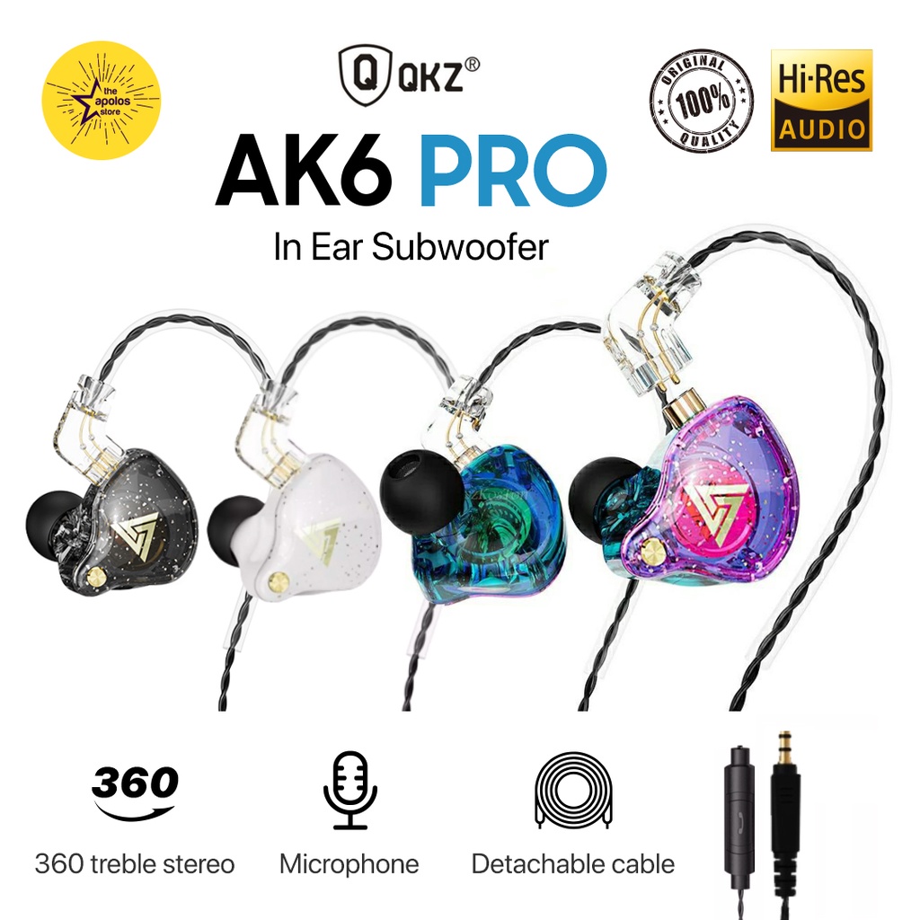 Jual QKZ AK6 PRO Sport Earphone with Mic Detachable Cable original ...