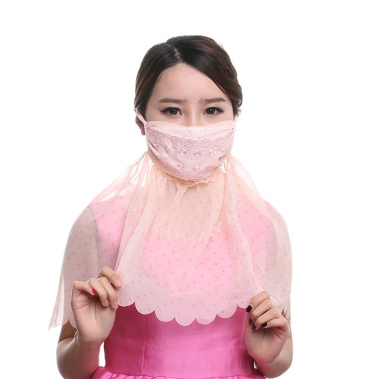 Jual Oppolia Masker Kain Wanita Cantik Topeng Bunga Printing Renda ...