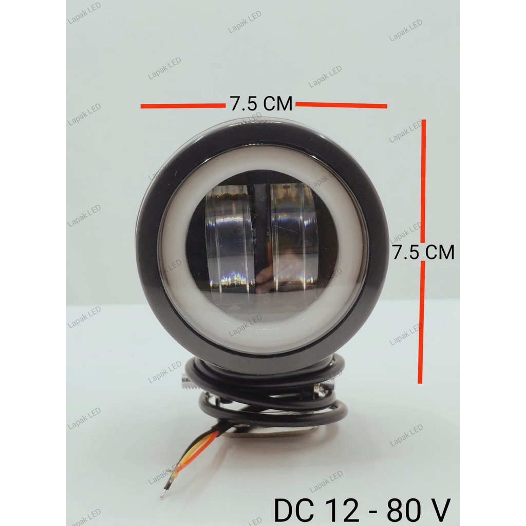 Jual Lampu Daymaker Mini Ring Angel Eyes Bulat 2 LED Cree Lampu Tembak ...