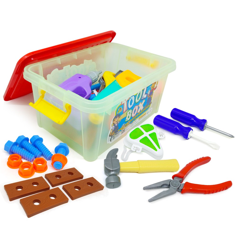 Jual Mainan Edukasi Anak Tool Box Mainan Pertukangan Rumah OCT7505 ...