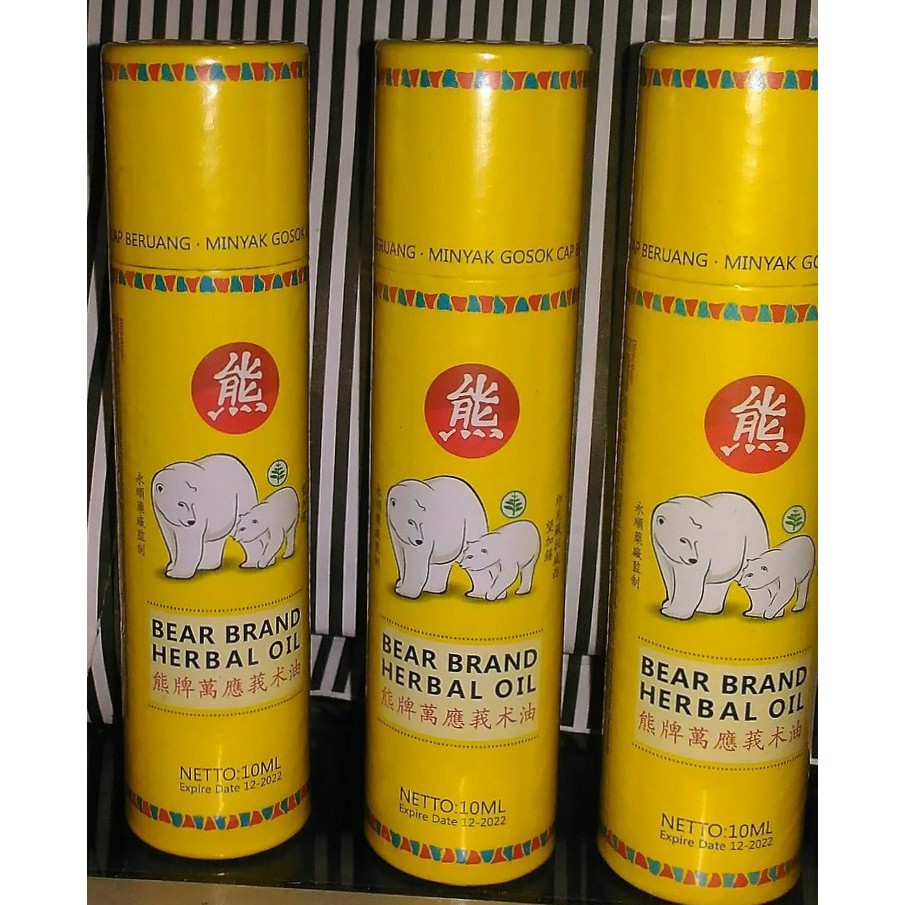 Jual Minyak Gosok Cap Beruang Roll On 10 ml / Bear Brand Herbal Oil ...