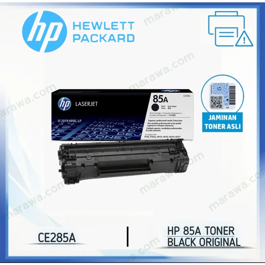 Jual Toner HP 85A Original Black Cartridge (CE285A) For Printer P1102 ...