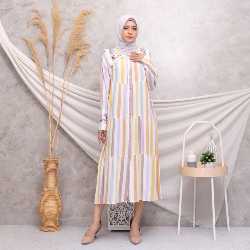Jual MIDI DRESS TYA SALUR JUMBO XXL | Shopee Indonesia