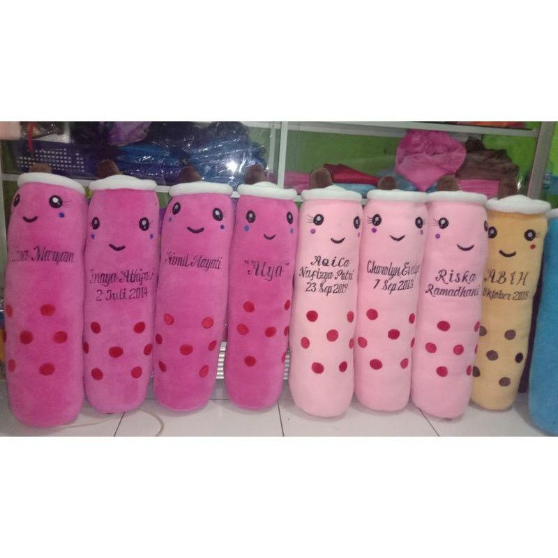 Jual guling boba besar bisa request nama boba 90 cm | Shopee Indonesia