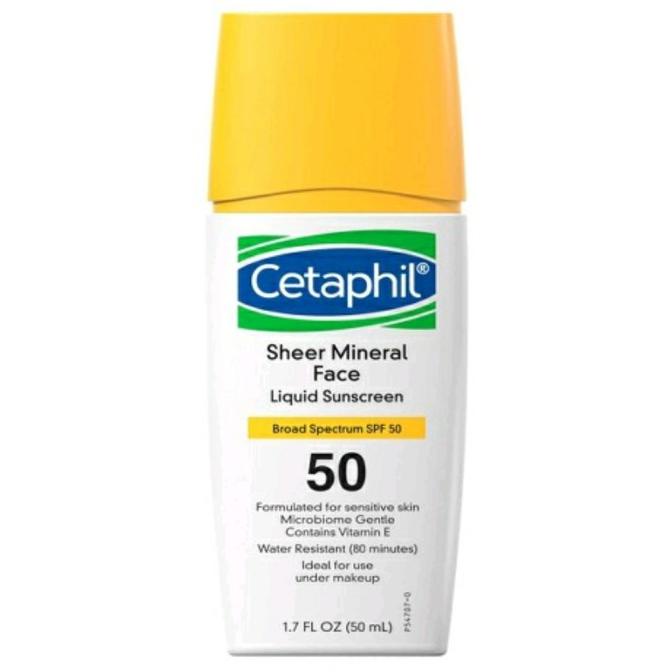 Jual CETAPHIL SHEER MINERAL SUNSCREEN FACE LIQUID Spf50 lotion spf30 ...
