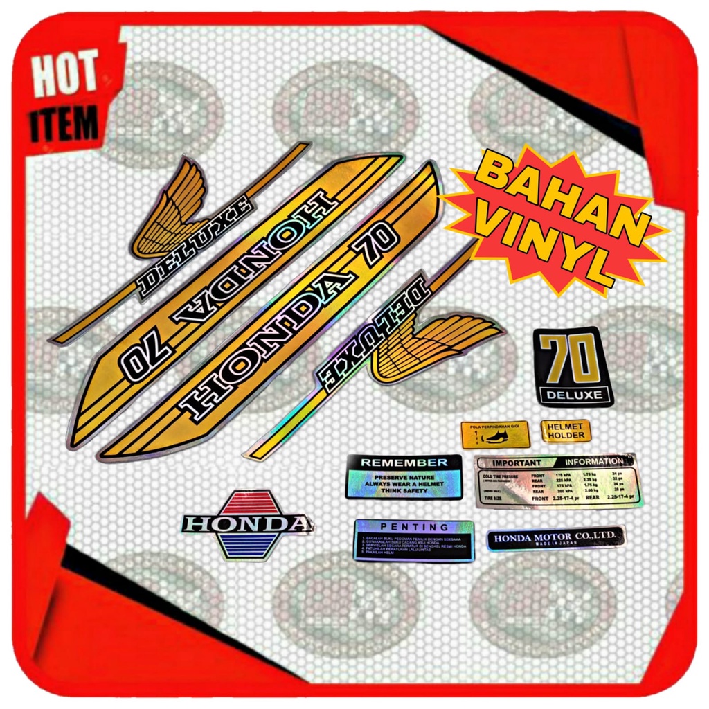 Jual STIKER STRIP STRIPING C70 HOLOGRAM GOLD VINYL LASER ANTI LUNTUR MOTIF STANDART CH-GO ...