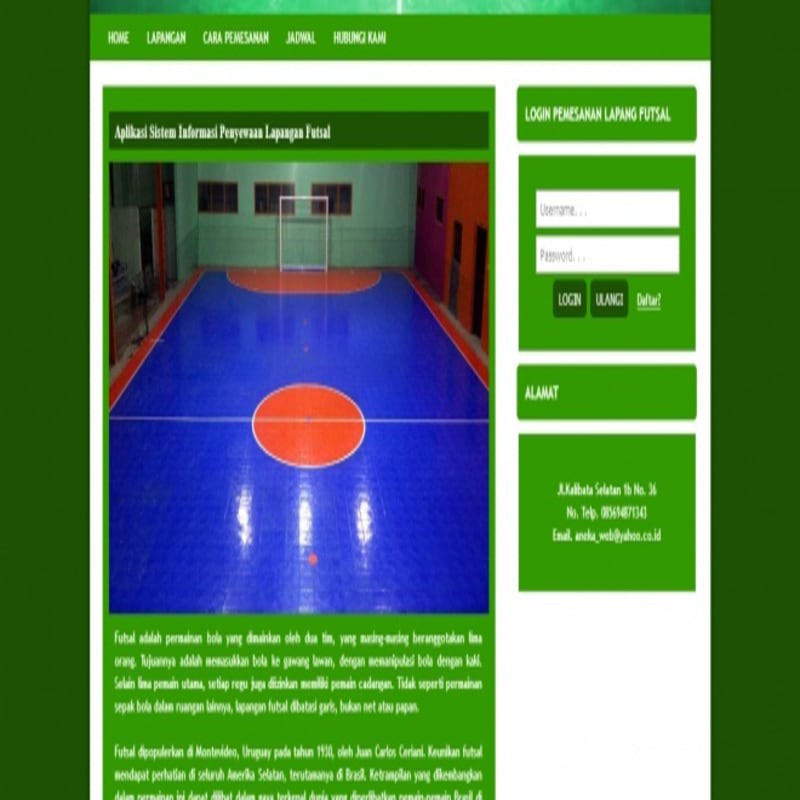 Jual Source Code Aplikasi Penyewaan Lapangan Futsal | Shopee Indonesia