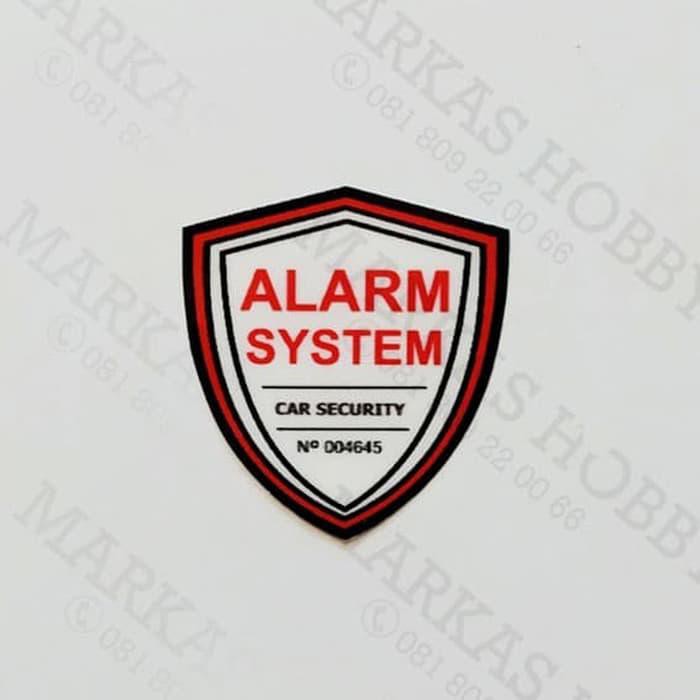 Jual Stiker / Sticker Alarm System Single | Shopee Indonesia