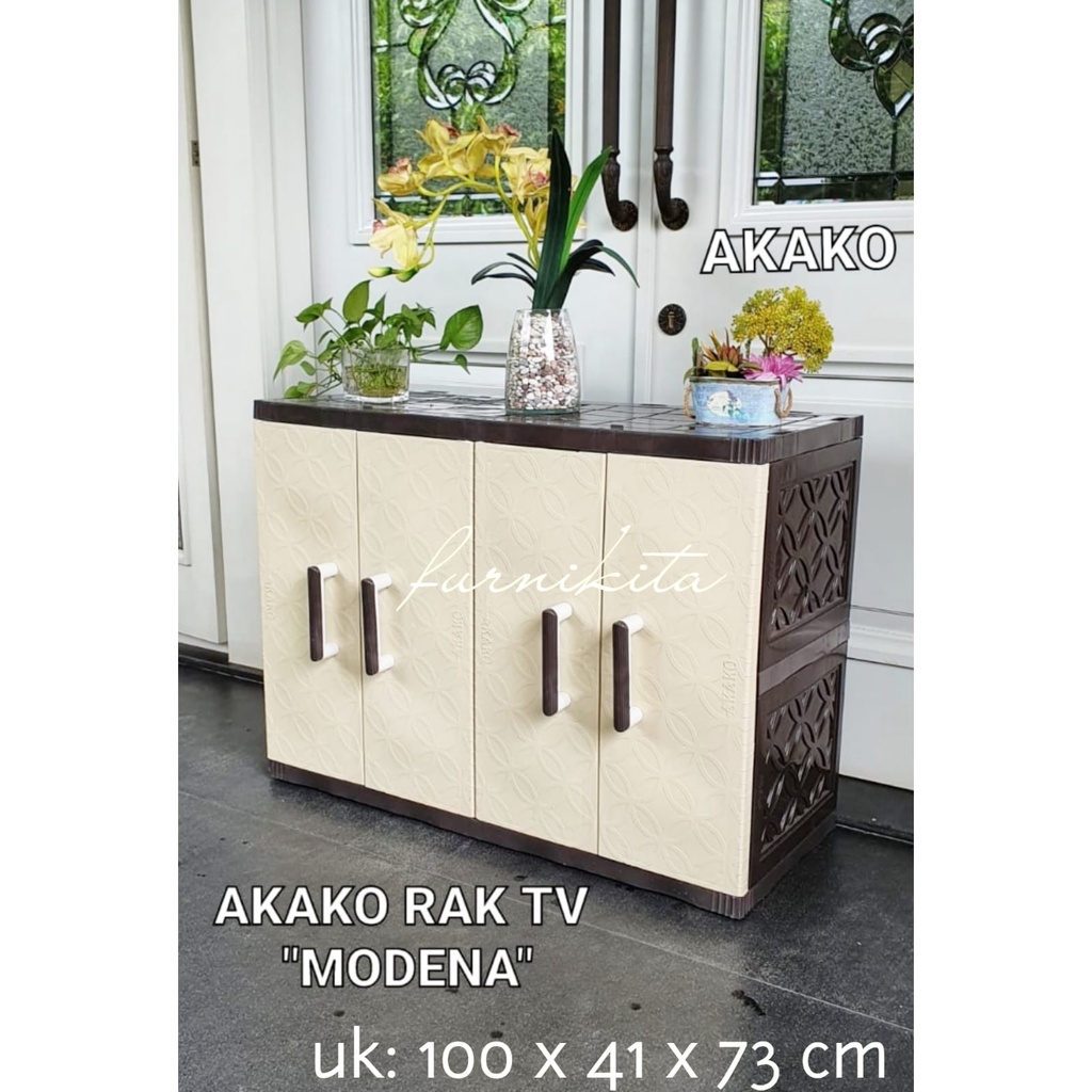 Jual RAK TV AKAKO MODENA / LEMARI PLASTIK MEJA TV PLASTIK MEJA TV ...