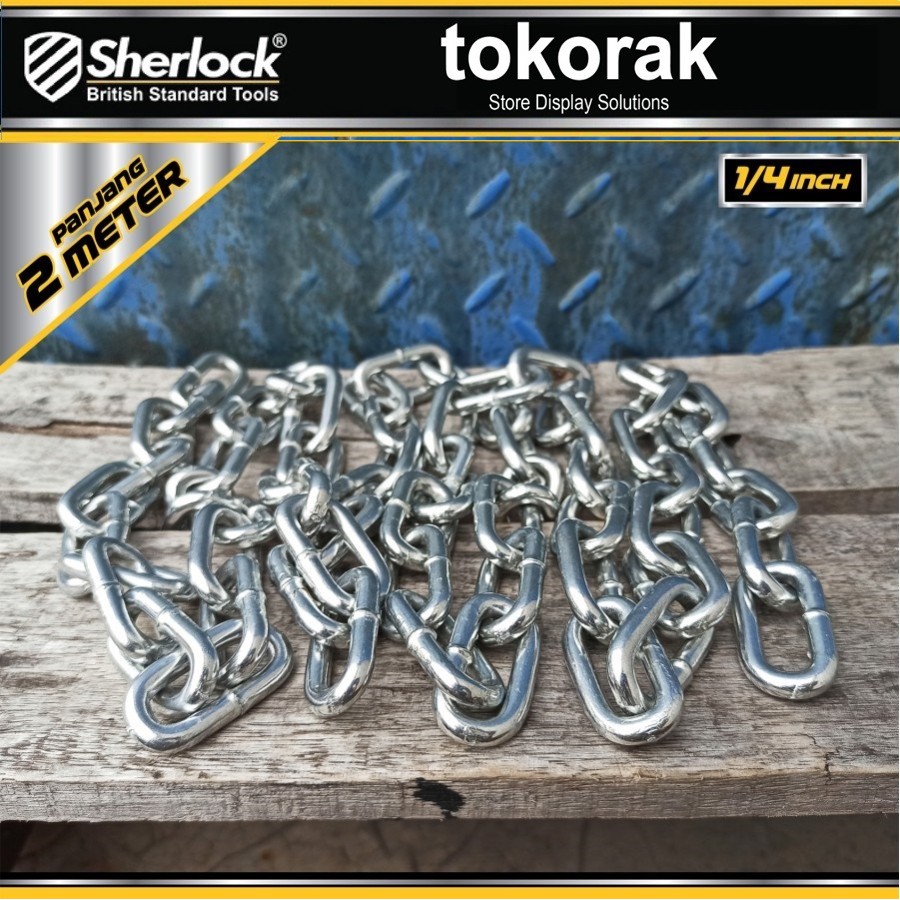 Jual RANTAI BESI 6 MM 2 METER SHERLOCK - RANTAI KAPAL GALVANIZED 1/4 ...