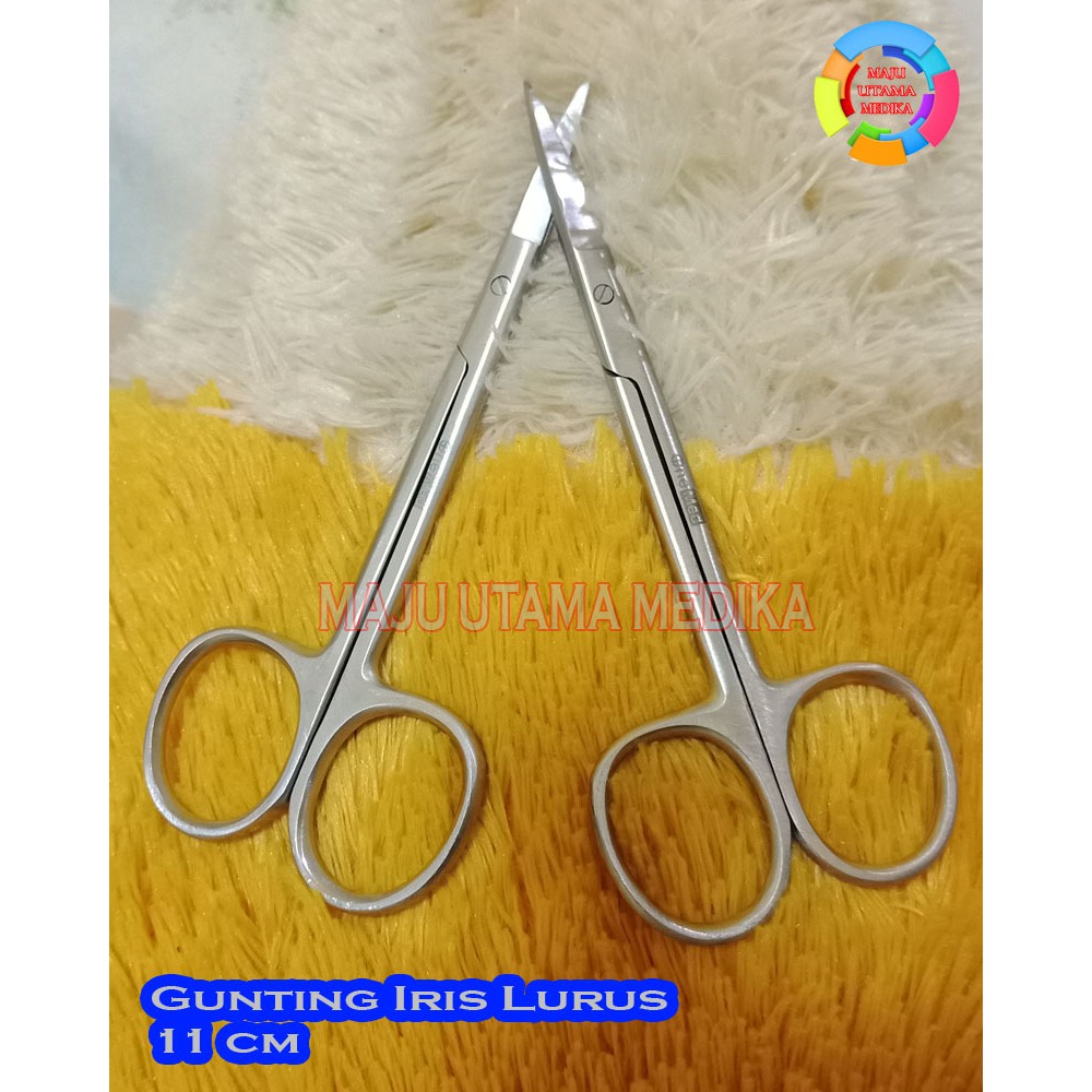 Jual Gunting Iris Lurus Gunting Iris Bengkok Onemed 11cm | Shopee Indonesia