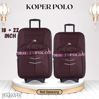 Jual Koper kain Set 18+22 inch Polo ukuran bagasi -ukuran kabin-tas ...