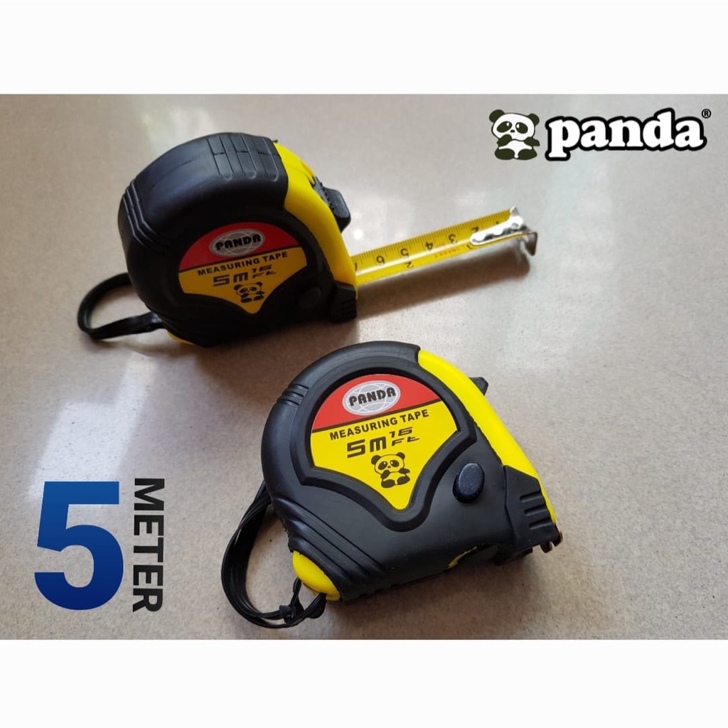 Jual Meteran PANDA 5 METER (TRIPLE STOP) | Shopee Indonesia