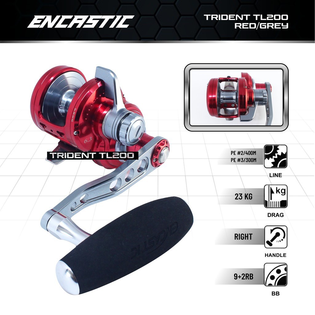 Jual Reel OverHead | Reel OH | Reel Jigging ENCASTIC Trident TL200 ...
