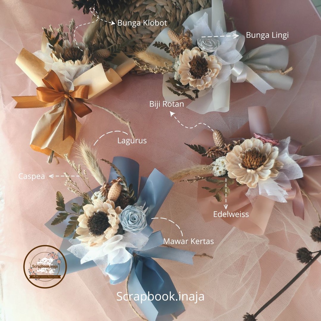 Jual Bouquet Bunga Kering Mini Simple Gift | Hadiah Unik | Special Gift ...