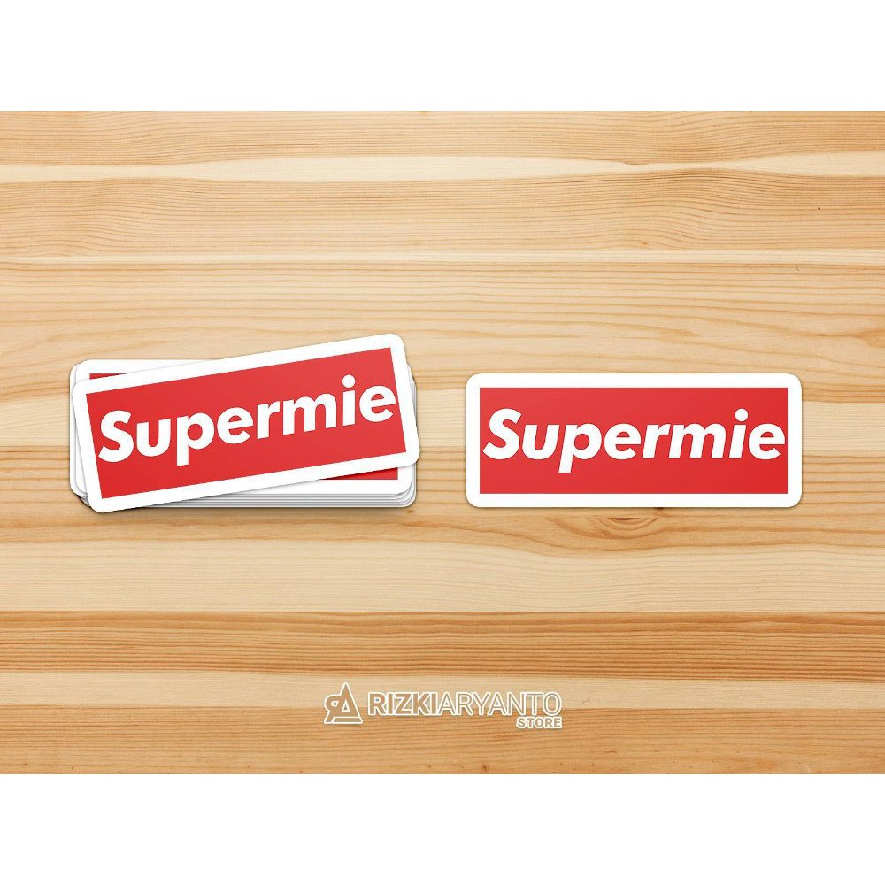 Jual Sticker - Stiker Logo Custom Supermie Parody Supreme | Shopee ... Jual Sticker - Stiker Logo Custom Supermie Parody Supreme | Shopee ...