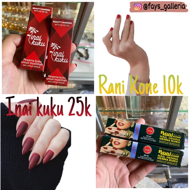 Jual Kutek Muslimah / Inai Kuku Halal / Nail Henna | Shopee Indonesia
