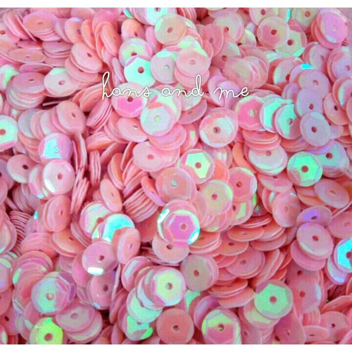 Jual Payet Piring 6mm - Pink Muda Gradasi | Shopee Indonesia