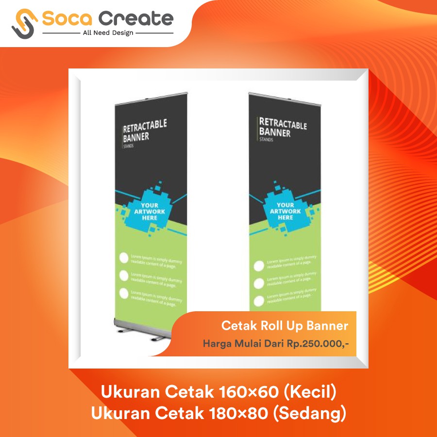 Jual Roll Up Banner | Berbagai Bahan | Cetak Cepat | Shopee Indonesia