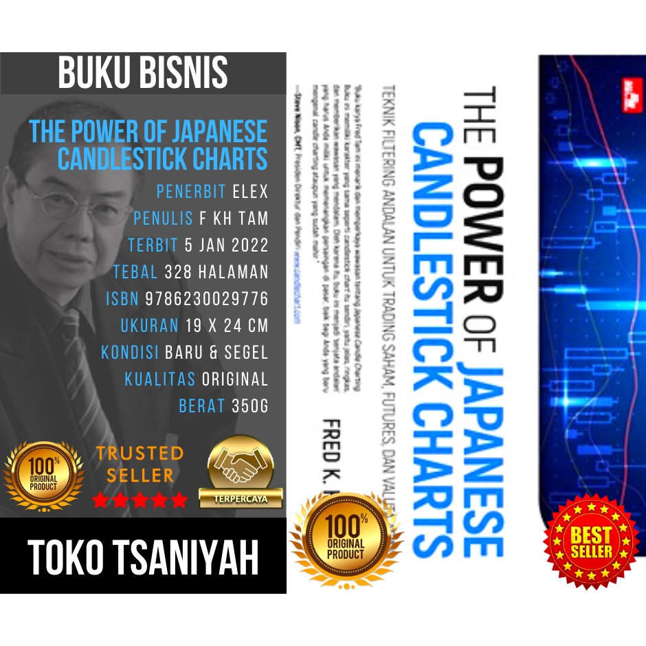 Jual Buku Trading Saham The Power of Japanese Candlestick Charts Fred ...