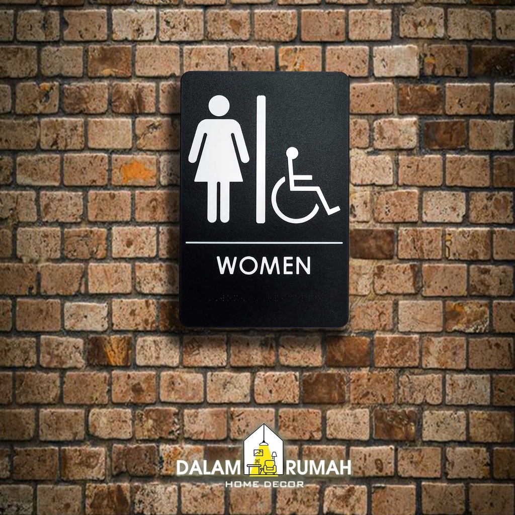 Jual DALAM RUMAH Unisex Tanda Toilet-Tanda Kamar Mandi dengan Pita 3M ...
