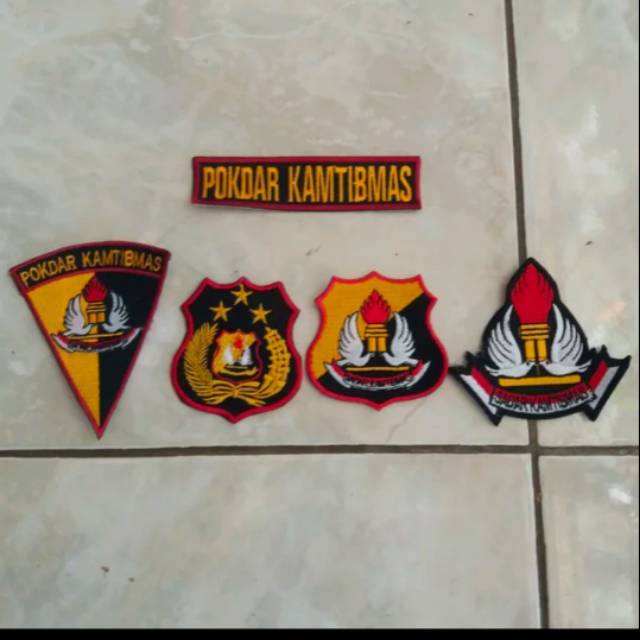 Jual Logo bordir badge POKDAR KAMTIBMAS Indonesia|Shopee Indonesia