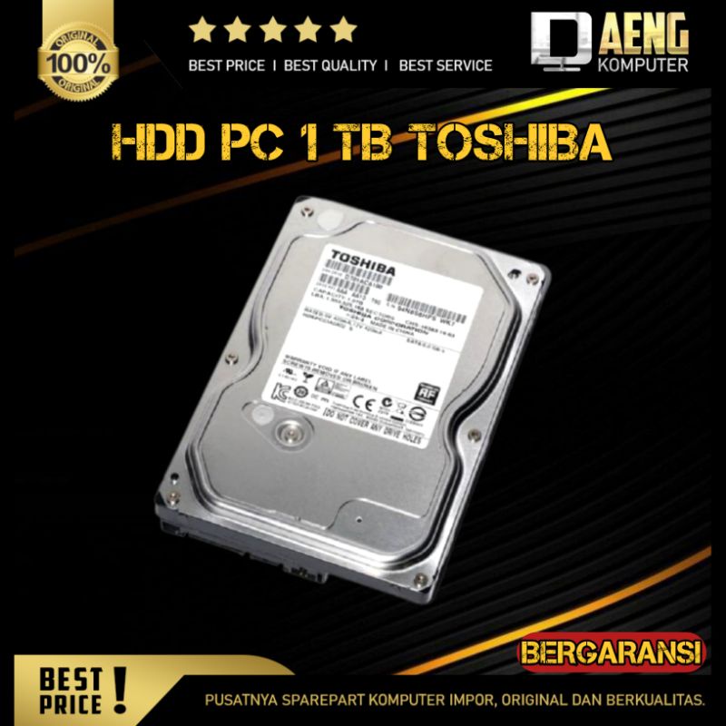 Jual HDD hardisk harddisk hard disk internal Pc 1TB Merk Toshiba SATA ...