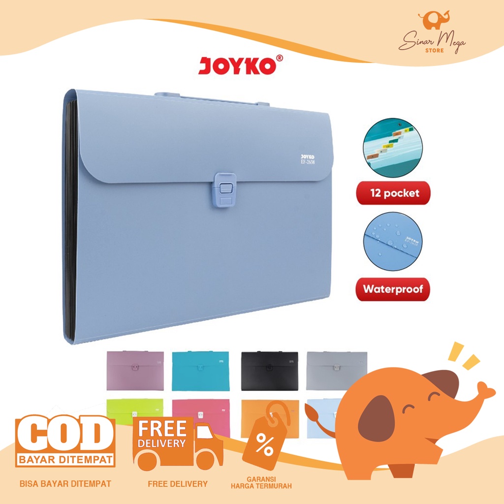 Jual Joyko Map Expanding File EF-2638 Ukuran Folio F4 Bahan Plastik ...