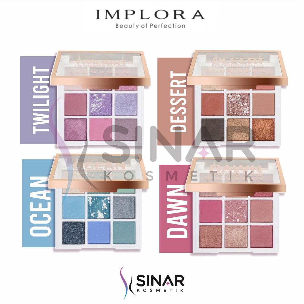 Jual Implora Eyeshadow Palette - Implora NEW Eyeshadow Palette Desert Dawn Twilight( 9 warna ...