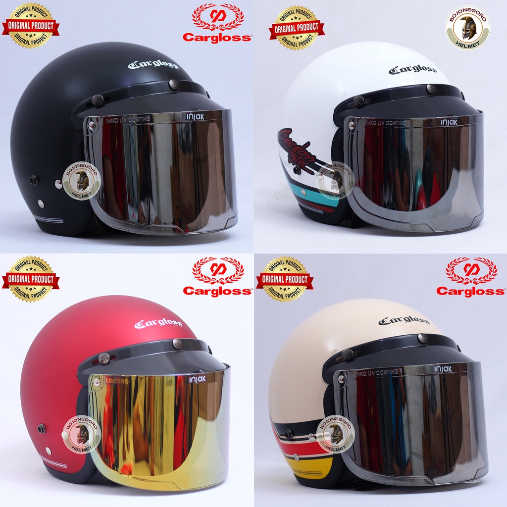 Jual HELM CARGLOSS ORIGINAL + KACA DATAR GRATIS ONGKIR | Shopee Indonesia