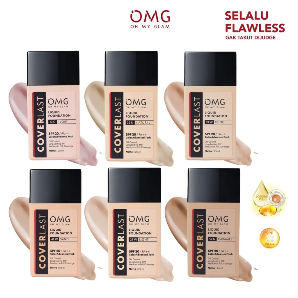 Jual OMG Oh My Glam Coverlast Liquid Foundation - Alas Bedak | Shopee ...