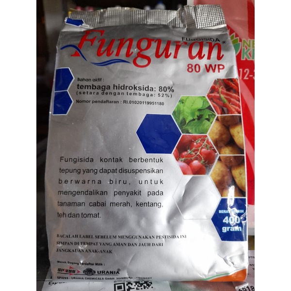 Jual Fungisida Funguran 80WP 400gr Tembaga Hidroksida 80% Fungisida ...