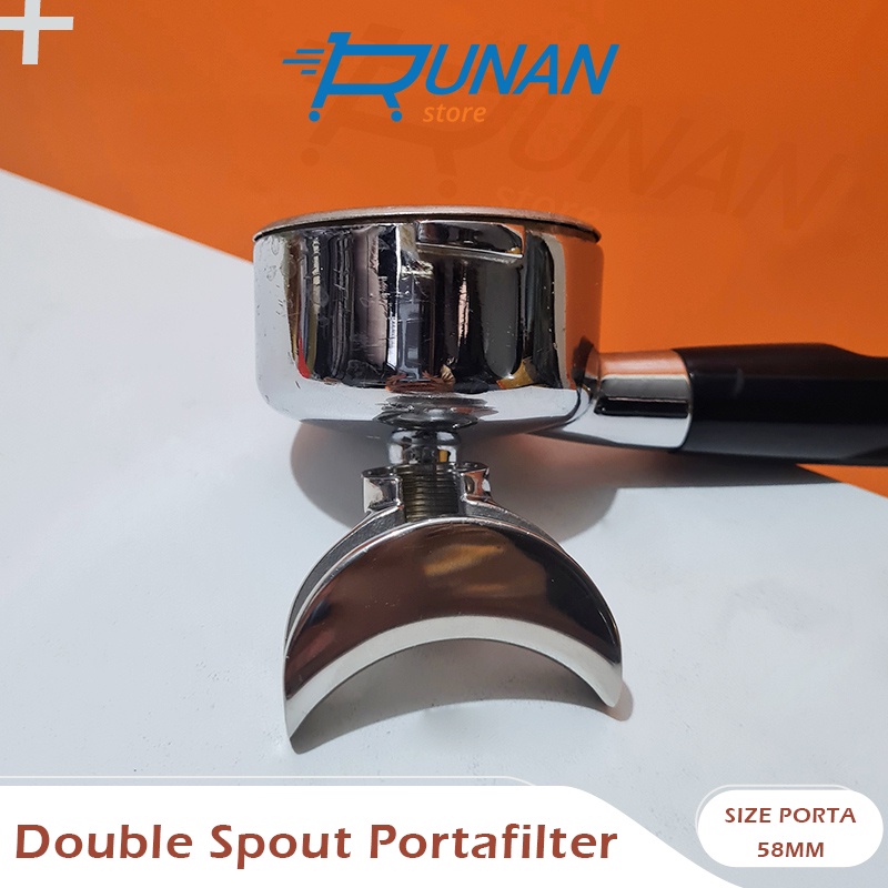 Jual Portafilter Double Spout Open 58mm Spout Splitter Nozzle Mesin ...