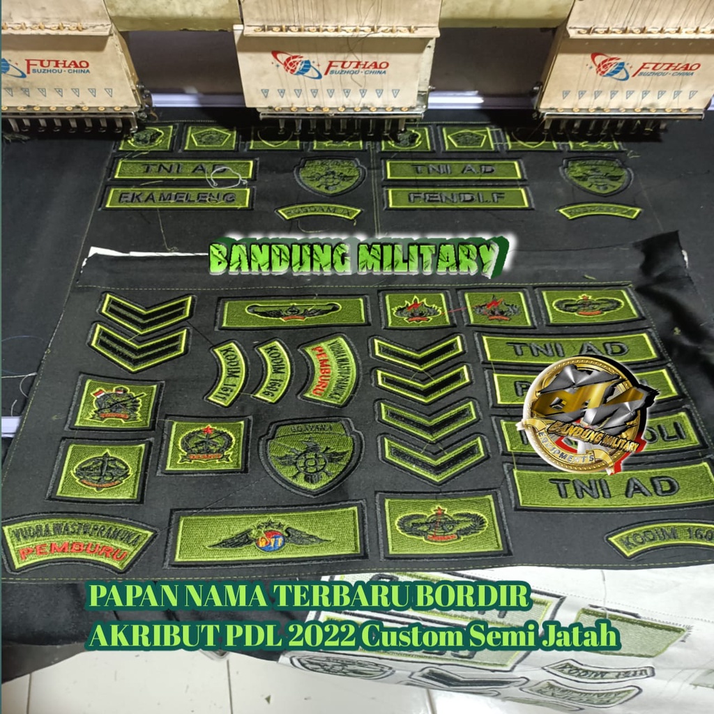 Jual Papan Nama Bordir Akribut Seragam TNI AD Model Semi Jatah Terbaru 2022 Tactical Aksesoris ...