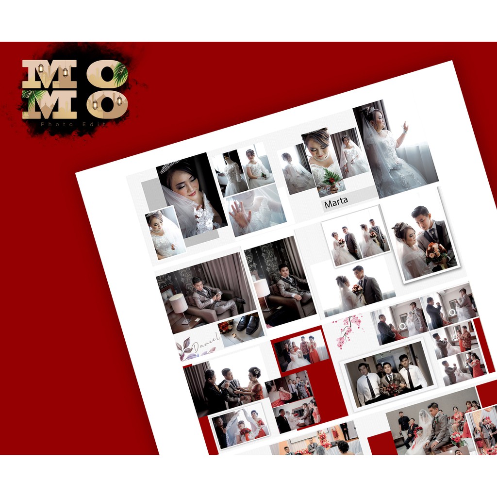 Jual PSD Template Wedding Magazine / Kolase / foto album Photo 20x30 ...