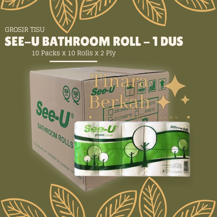 Jual Tissue SEE-U Bathroom Roll Green Value Tisu Gulung Toilet SEEU 1 ...