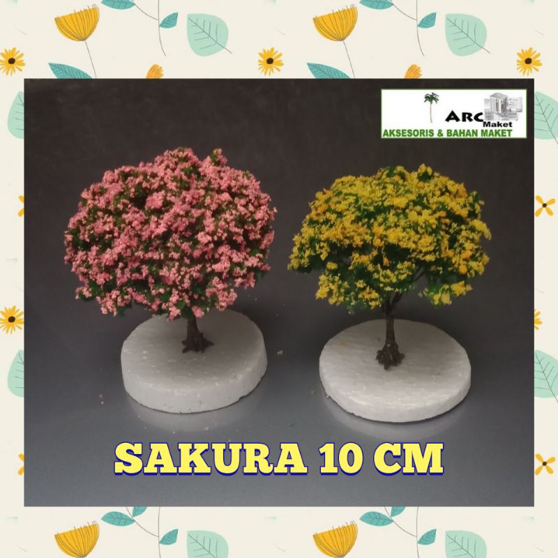 Jual Maket / Miniatur Pohon Sakura Tinggi 10 cm untuk Arsitektur ...