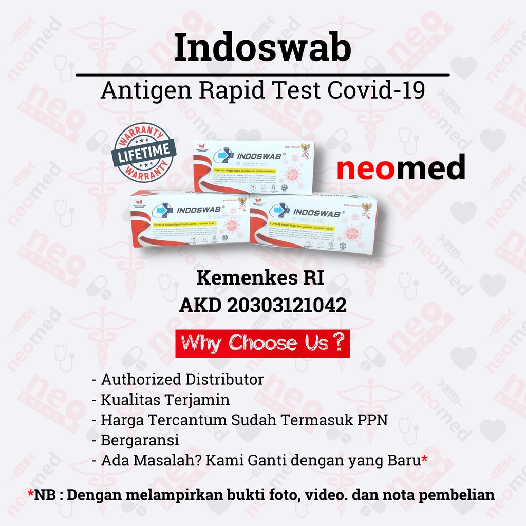 Jual Alat Rapid Test Antigen INDOSWAB (SWAB) | Shopee Indonesia