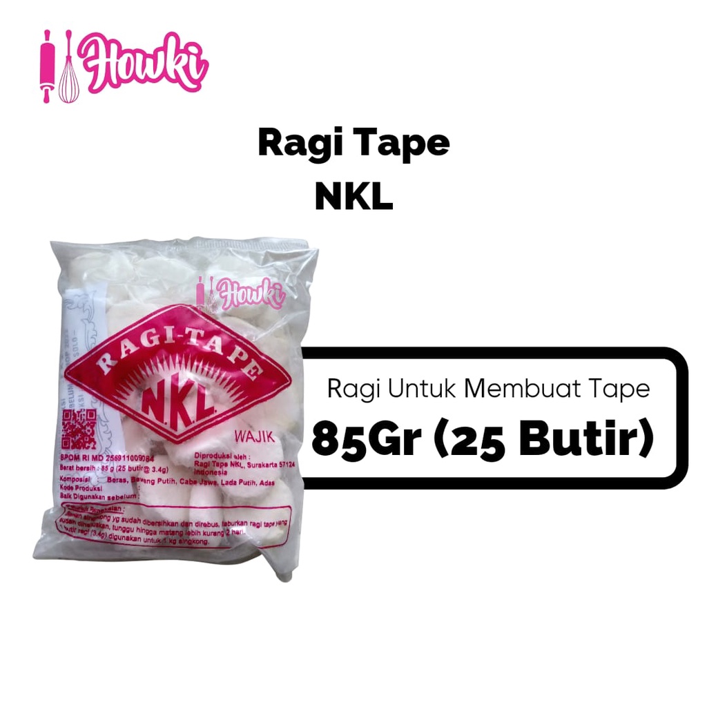 Jual Ragi Tape NKL 85gr ( 25 Butir ) Indonesia|Shopee Indonesia