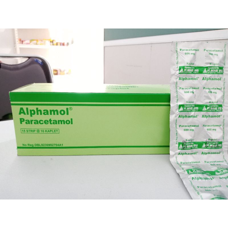 Jual Alphamol 600 mg 10 Kaplet | Paracetamol 600 mg | Penurun Demam ...