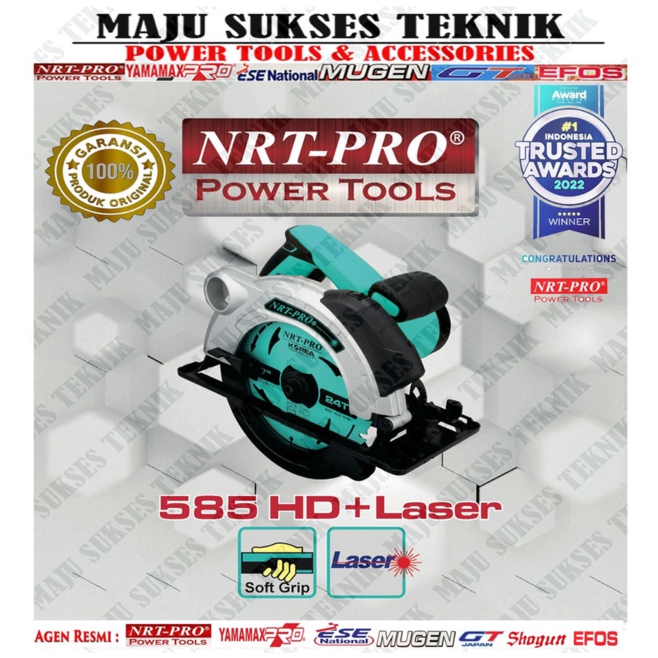 Jual NRT PRO 585 HD CIRCULAR SAW 7" HEAVY DUTY + LASER POINTER / Mesin ...