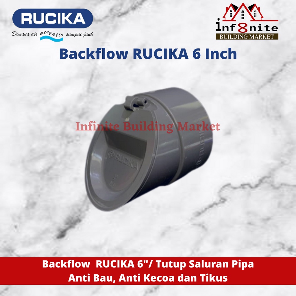 Jual Rucika Backflow 6" Tutup Pipa Got Anti Bau Tikus Kecoa Anti Banjir ...