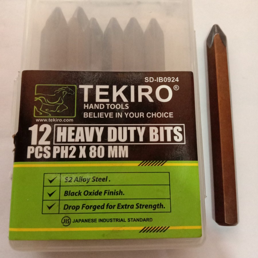 Jual TEKIRO mata obeng getok/heavy duty bits ph2x80mm | Shopee Indonesia