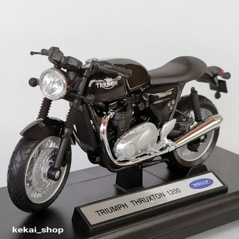 Jual Welly Triumph Thruxton 1200 Motor Skala 1:18 Diecast | Shopee ...
