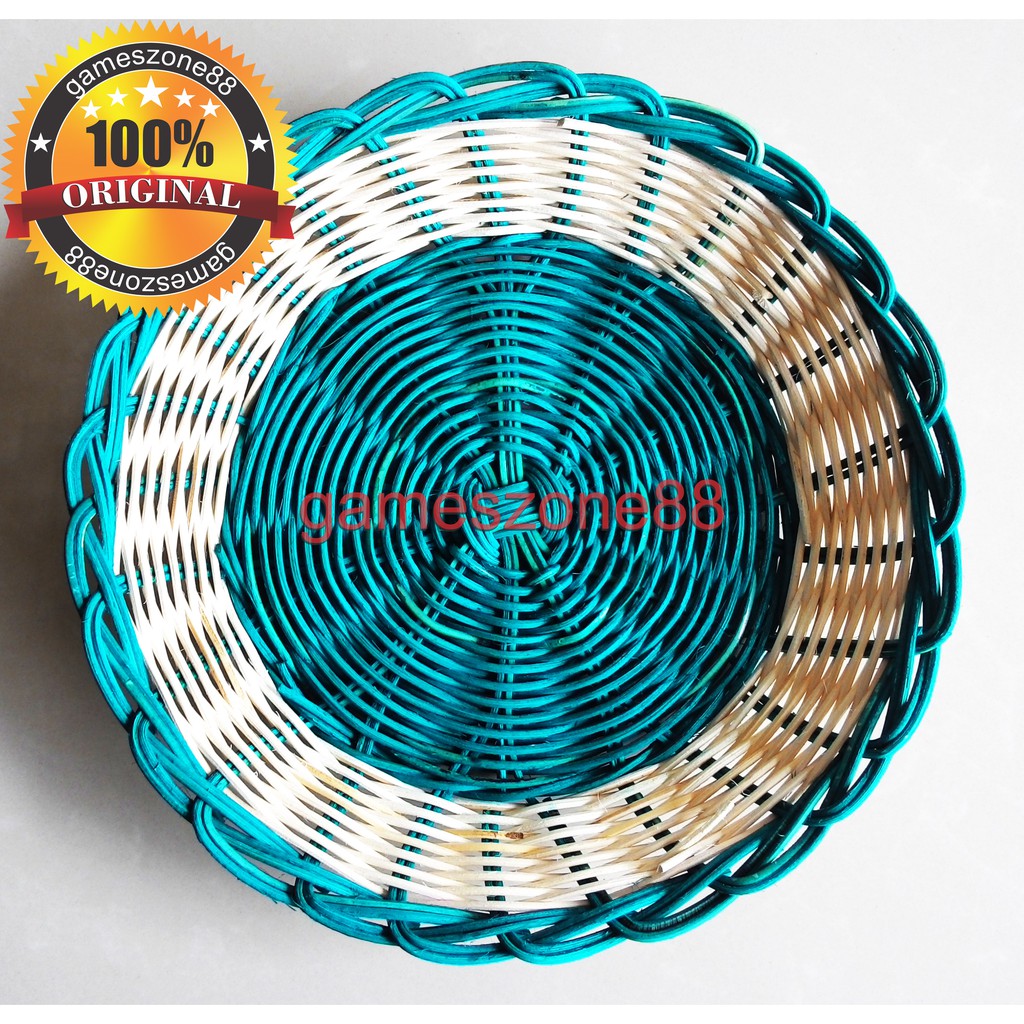 Jual Piring Rotan Biru Tosca 23cm | Shopee Indonesia