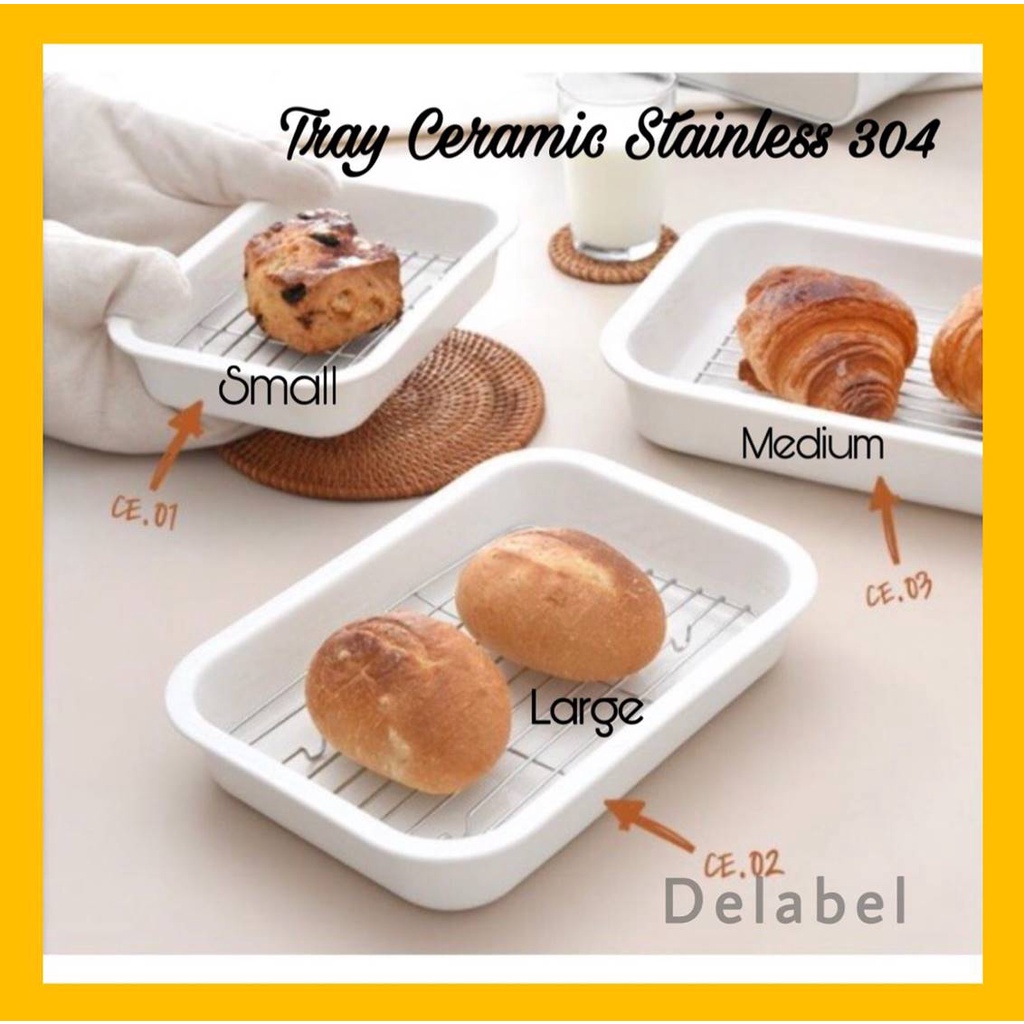 Jual Ceramic Baking Tray Korean Style / Tray Keramik style Korea ...